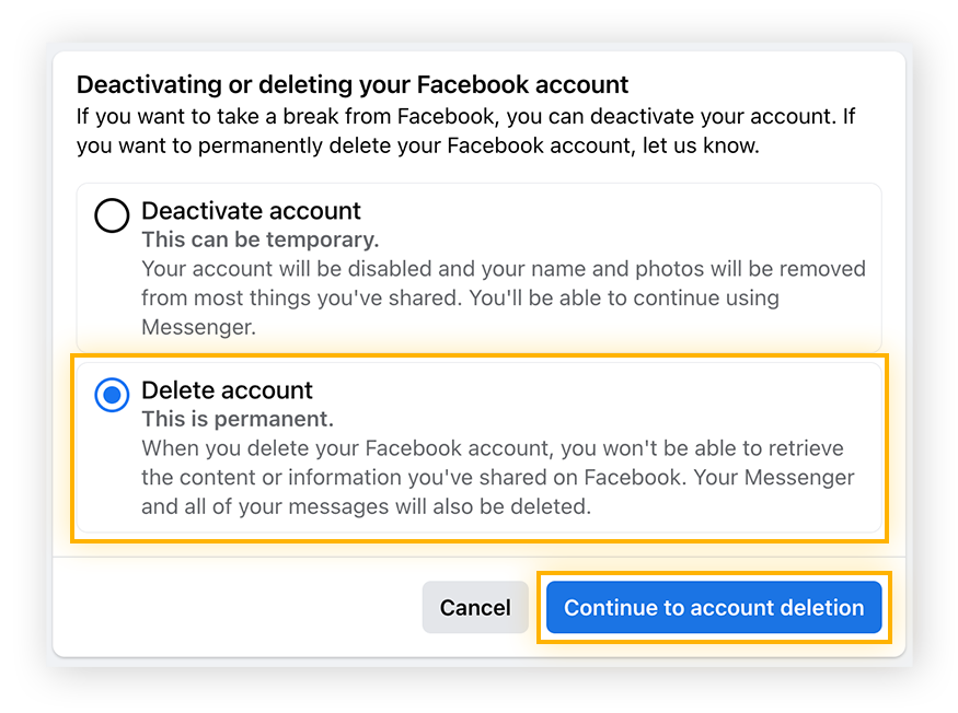 How to Deactivate or Delete Your Facebook Account
